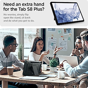 Spigen Tough Armor Pro Designed for Galaxy Tab S8 Plus Case (2022) / Galaxy Tab S7 Plus Case (2020) with S Pen Holder - Gunmetal