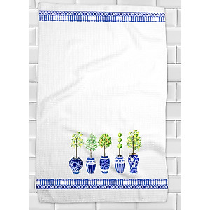 Studio 9Thirty3 Custom Chinoiserie Kitchen Towel Set, Kitchen Towel, Personalized Gift for Family, Hostess Gift, Housewarming Gift