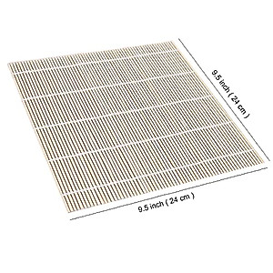 JIALEEY Bamboo Sushi Rolling Mat, 9.5x9.5 Inch, 6 PCS Set