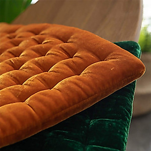Emerald Velvet Sofa Decor Cushion, French Mattress Cushion for Rocking Chair, Floor Velvet Seat Pad 17 Inches (Emerald)