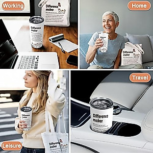 Difference Maker Tumbler & Bag Gifts Set | Office Christmas Gifts for Coworkers, Employees, Teachers, Nurses,Thank You Gifts for Women, Team Work Anniversary, Retirement, Congratulations, Appreciation