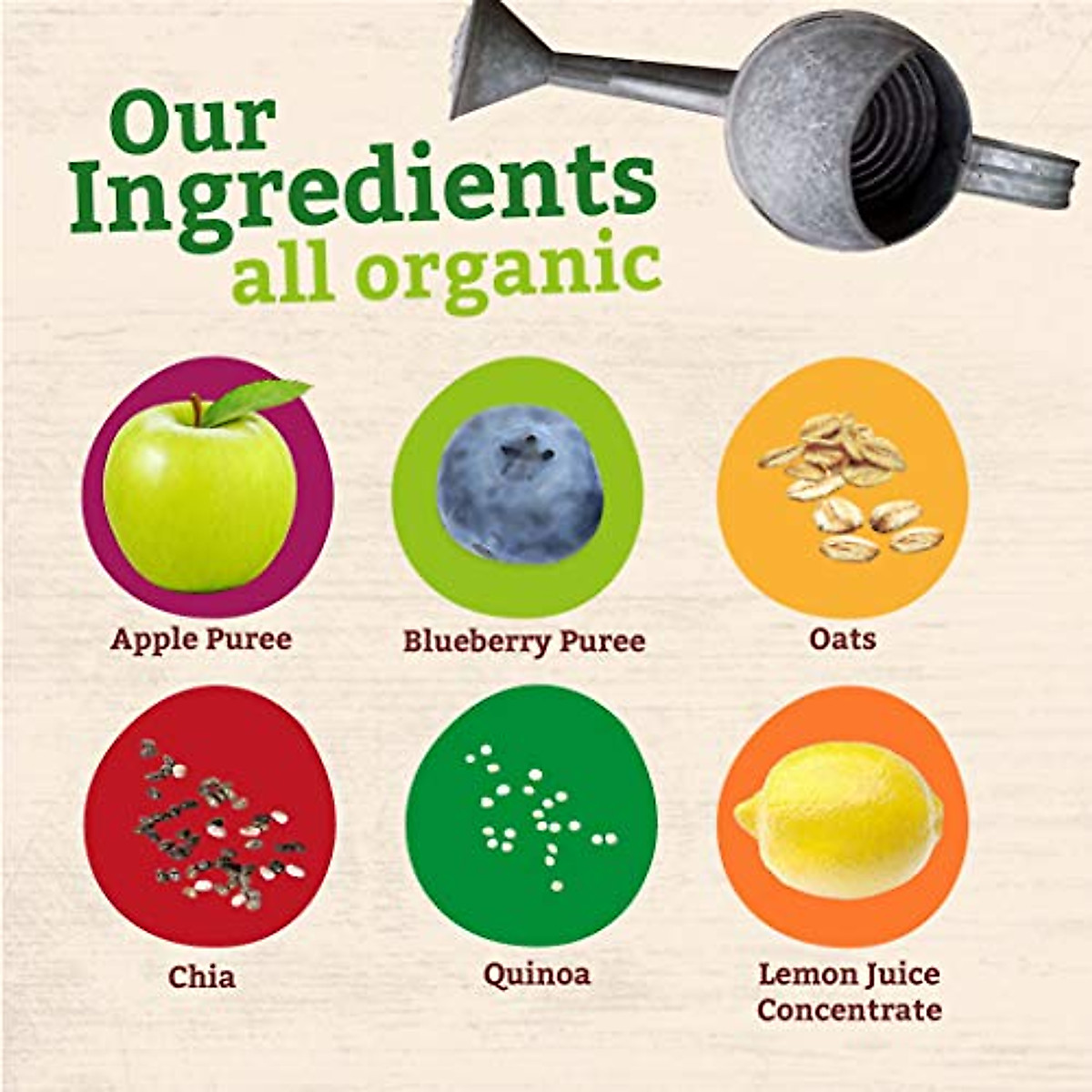 Peter Rabbit Organics SUPER Oats & Seeds, Apple & Blueberry, 4 oz Pouches, (Pack of 10)