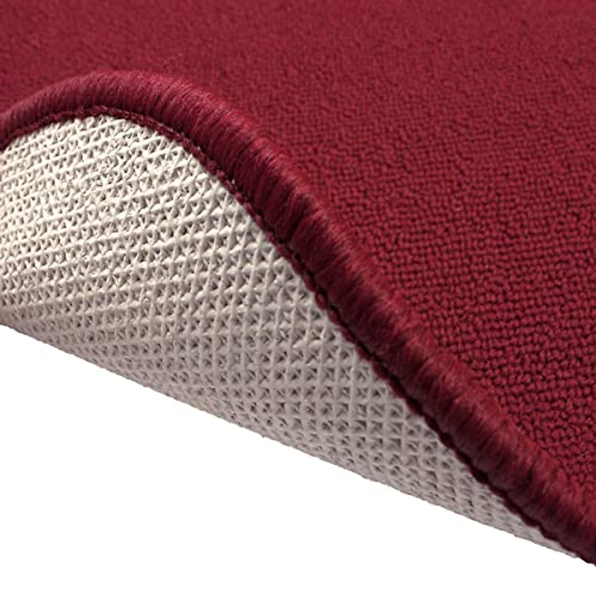 Washable Stain Resistant Kitchen Rugs with Latex Backing, Kitchen Mats for Floor, 18"x30" Red, John Ritzenthaler Company