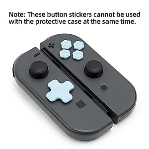 GeekShare 4PCS Cat Paw Button Caps Joystick Cover Compatible with Nintendo Switch/OLED - Pink & Blue