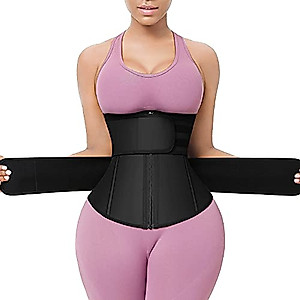FeelinGirl Waist Trainer for Women Long Torso Waist Trainer Lower Belly Fat Workout Waist Trainer XX-Large