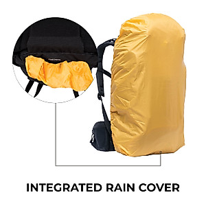 TETON Sports Scout Internal Frame Backpack - High-Performance Hiking, Camping & Travel - Water Bladder Storage & Rain Cover Repellant - Adjustable Gear for Sleeping Bag Backpacking - Huckleberry, 55L