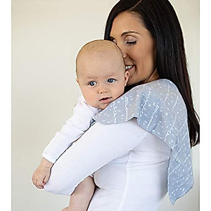 Mermaids 3 Pack Jersey Burp Cloth Set-Mermaid, Leaf, Watercolor Floral Prints, Purples, Turquoise, Teal, Pinks, Grays, Cotton Jersey, 20 in x 9 in Each