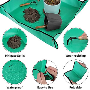 39.4" x 39.4" Extra Large Plant Repotting Mat, Waterproof Repotting Tray for Indoor Plants Potting Soil, Gardening Tray Mat, Portable Potting Tray Soil Mat for Indoor House Plants Succulents Orchid