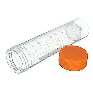 CynKen 10pcs 50ml Plastic Centrifuge Test Tube Empty Bottles Self Standing Screw Caps