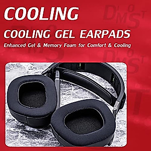 HS80 Cooling Gel Ear Pads Compatible with HS80 Headset I Thicker Enhanced Memory Foam - More Breathable Comfort by DIMOST