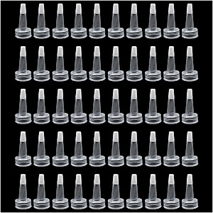 ZZHXSM 50PCS 20 Tooth Glass Dropper Vial Bottom Cap Essential Oil Bottom Cap Vial Cap Replacement Cap Small Vials Bottlecaps