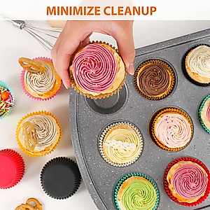 Standard White Cupcake Liners for Baking 200 Counts - Caperci Greaseproof Muffin Baking Cups for Wedding Birthday Party Baby Shower Festivals (White)