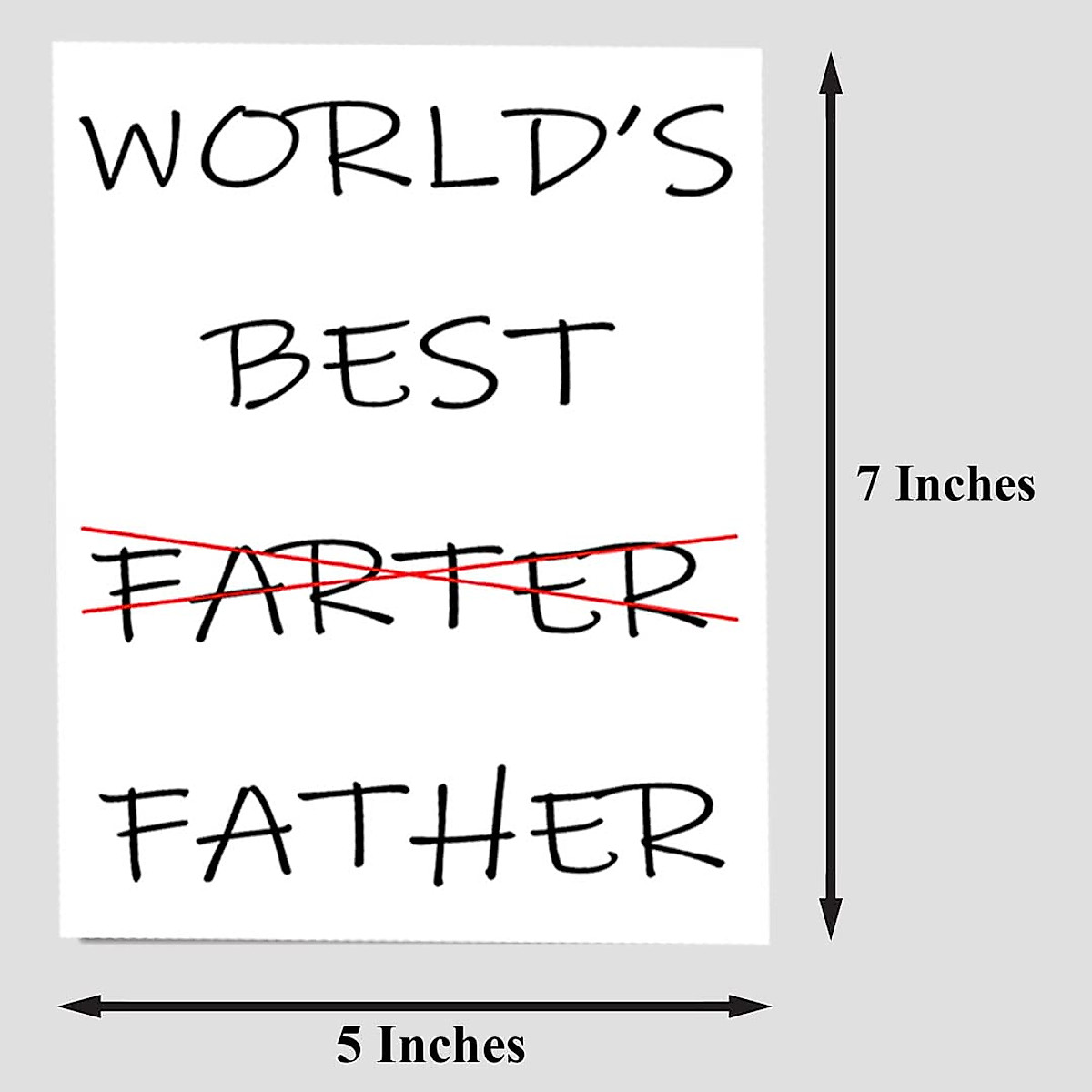 World's Best Farter, funny fathers day cards, fathers day card husband funny, birthday card funny for him, funny birthday card for father, funny birthday card for dad (5 inches by 7 inches)