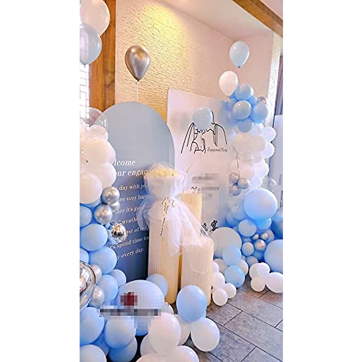 Foldable Paper Columns Display Pedestals Stands for Wedding Engagement Birthday Party Decoration (Cream White, L+XL+XXL (D12"))