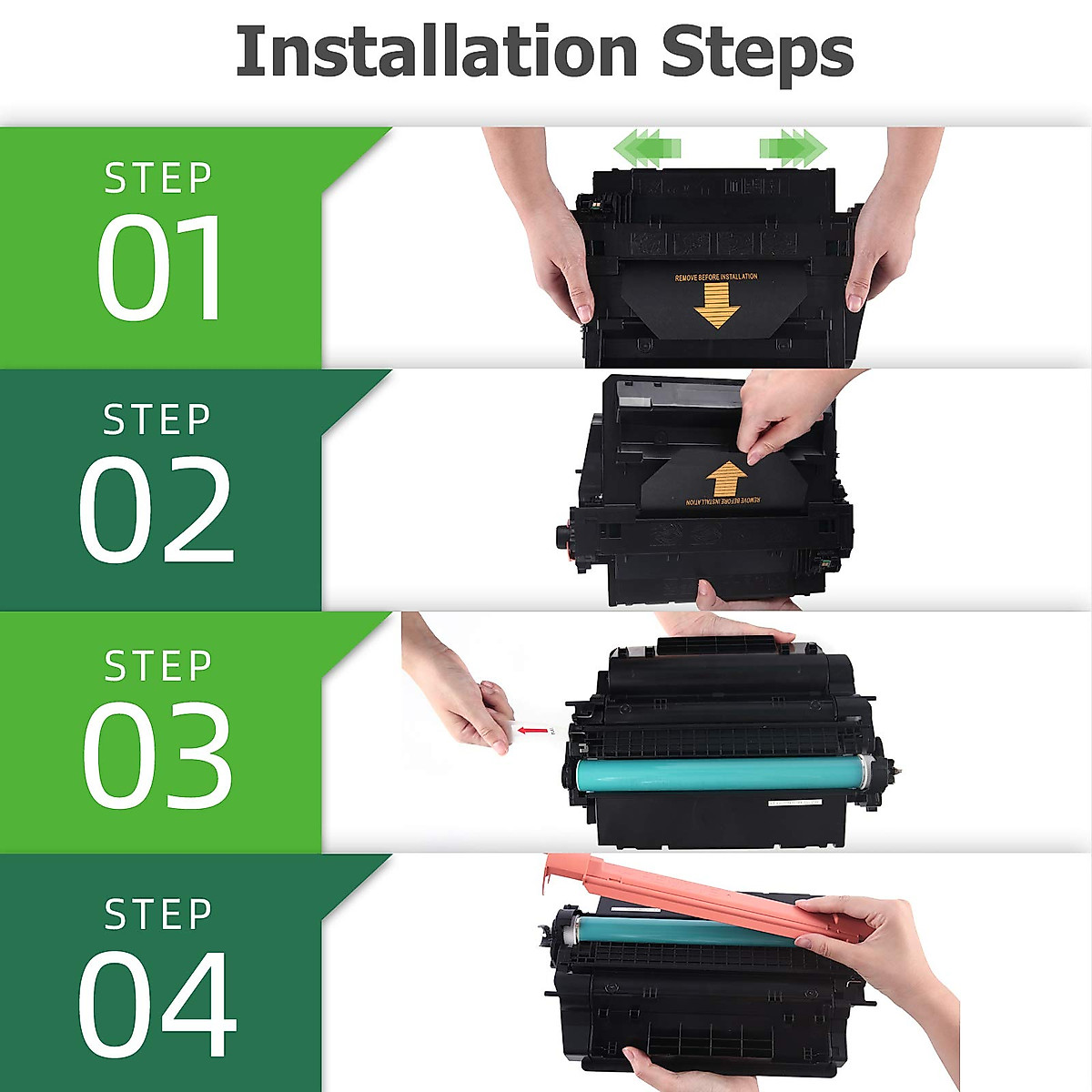 Aztech Compatible Toner Cartridge Replacement for HP 55X CE255X 55A CE255A Toner for HP P3015 P3015dn P3015x Pro 500 MFP M521dn M521dw M521 M525 Toner Printer Ink (Black, 2-Pack)