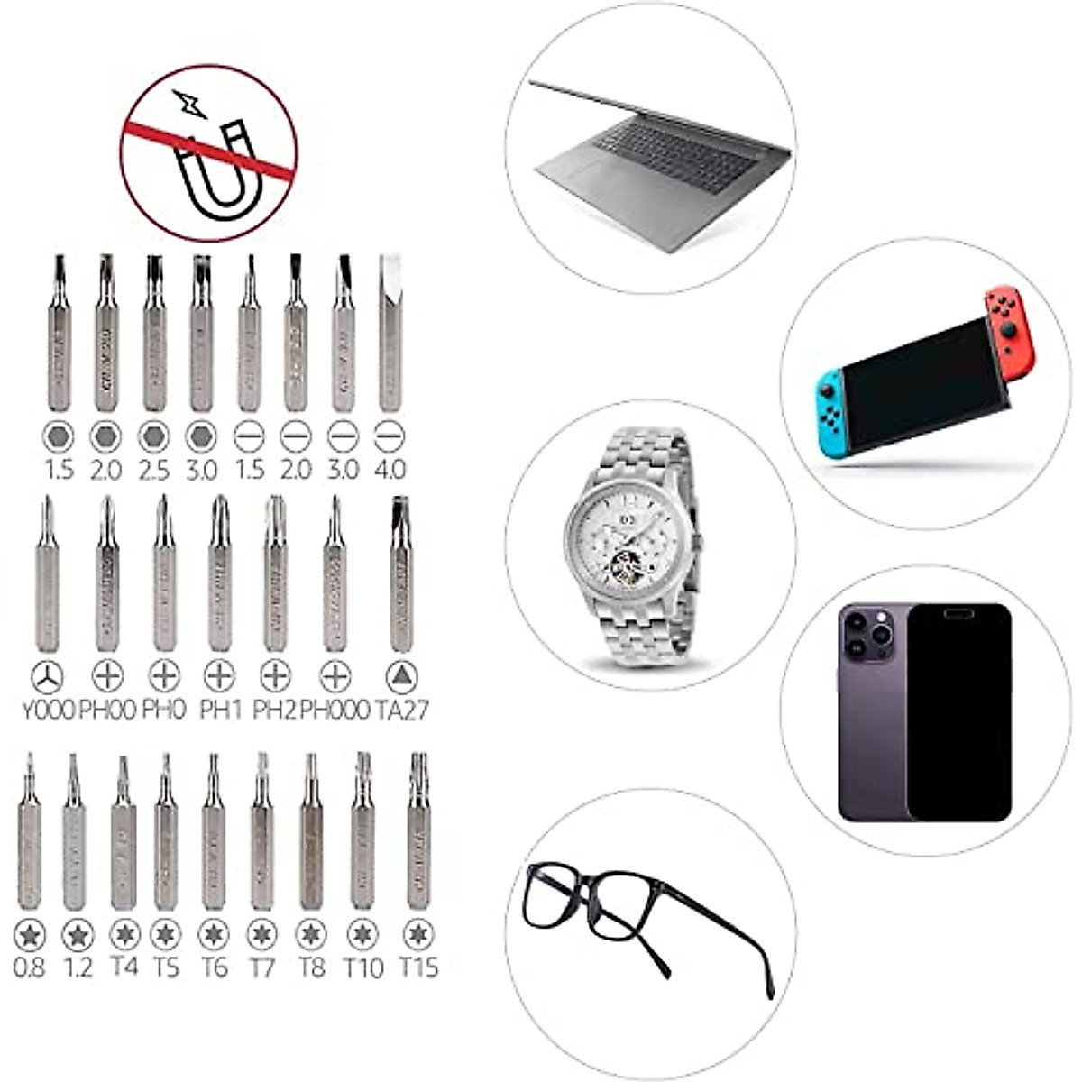 Amazon Basics 73-Piece Magnetic Ratcheting Wrench and Electronics Precision Screwdriver Set
