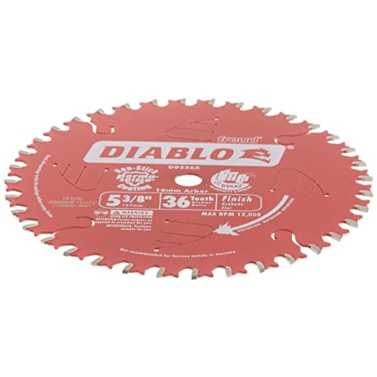 Freud D0536X Diablo 5-3/8-Inch 36 Tooth ATB Finish Cordless Trim Saw Blade