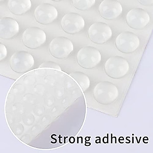 COUMENO Door Bumpers 100 Pcs Clear Adhesive Pads,Cabinet Bumpers,Cabinet Stoppers, Self Adhesive Cabinet Door Drawer Crash Pads for Soundproof Cabinet Furniture Bumpers, Drawer Bumpers