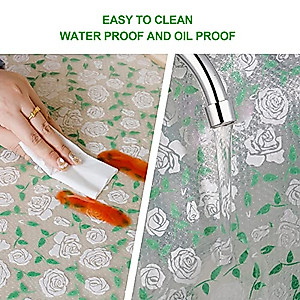 INNOLITES Drawer and Shelf Liner, Non Adhesive Waterproof Kitchen Cabinet Liner, Non Slip EVA Shelf Liner for Kitchen Cabinet, Drawers, Shelves, Pantry, Dresser, 17.5" × 196.8" White