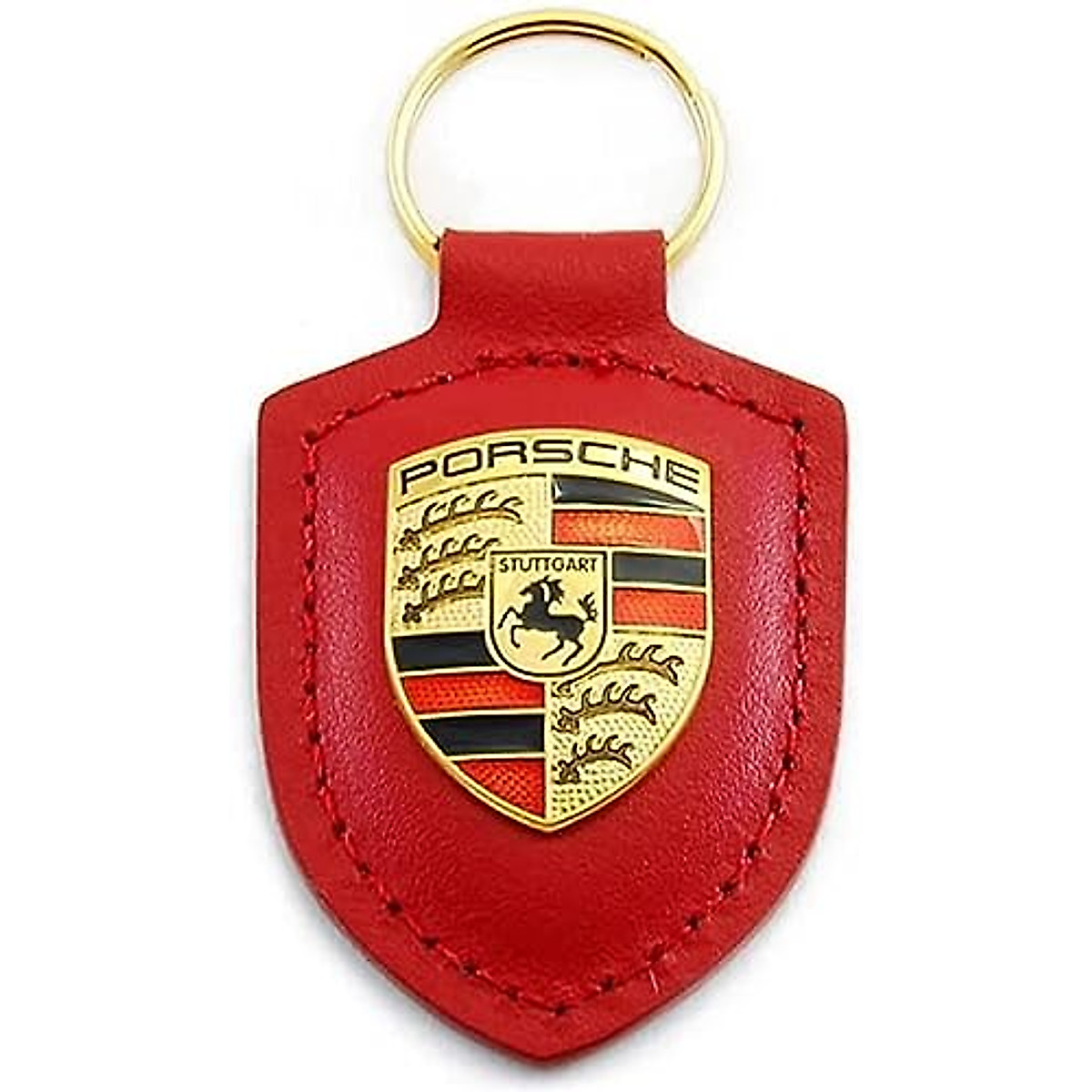 Porsche Crest Keyring - Red