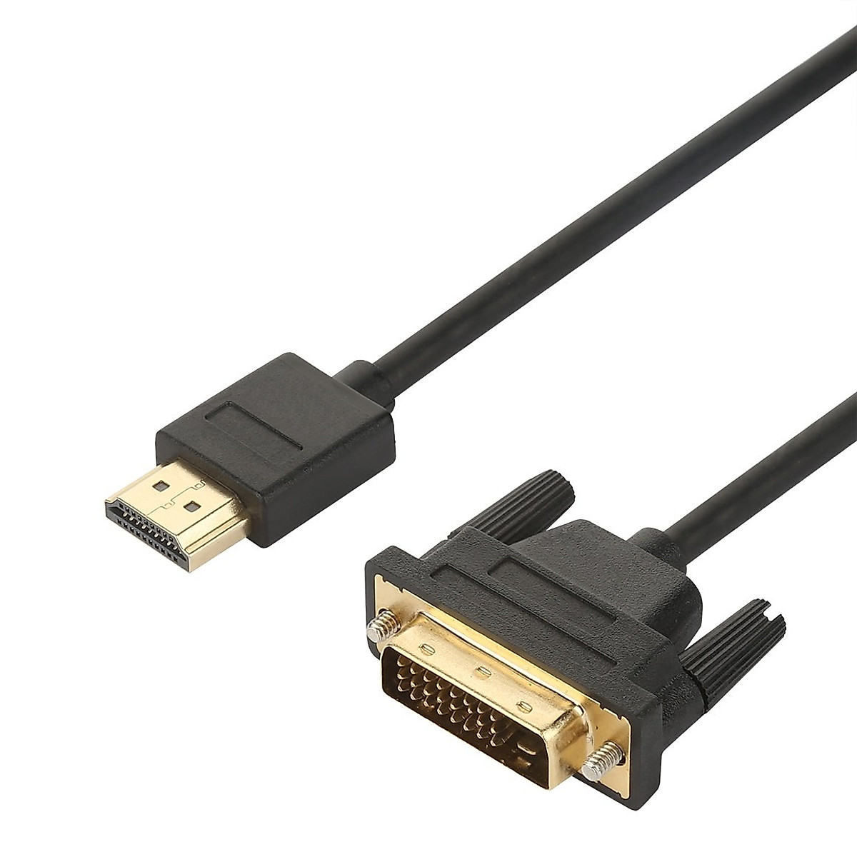 ANNNWZZD DVI to HDMI, HDMI to DVI, HDMI DVI Bi-Directional Cable for TV, PC, Monitor, Projector 6FT/2M