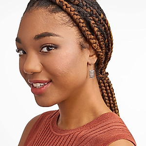 MORGAN & PAIGE Rhodium or 18k Gold Plated Celtic Knot Earrings For Women - 925 Sterling Silver Celtic Dangle Earrings With Rectangle Drop Pendant - Handcrafted - Jewelry Gift for Her