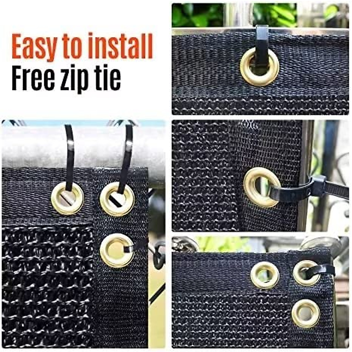 AofeiGa 180GSM 4ft x 25ft Fence Privacy Screen Heavy Duty Fence Cover Garden Wall Backyard Black