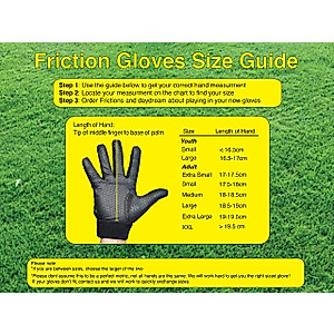 Friction Gloves - Disc Golf Gloves - Rubberized Palm and Fingers for Amazing Grip on All Your Throws - Perfect for Driving & Putting - Play Your Best in Any Weather - (Adult XL)