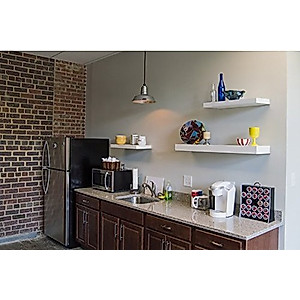 Federal Brace Designer Floating Shelf Proudly Made in America (White, 24x10x3.25)