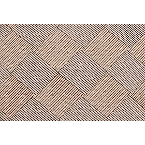 Casavani Handmade Area Rug Hand Block Printed Moroccan Tassels Throw Rug Hand Woven Door Mat Floor Rug Indoor Rugs for Bedroom Bathroom Laundry Room Living Room 6x8 Feet (180x240 cm)