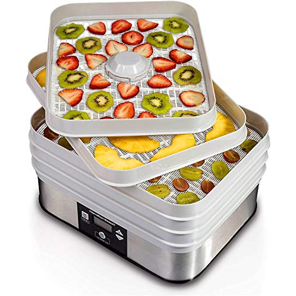 GUCUJI Pack of 5 Premium Non Stick Silicone Dehydrator Sheets Fruit Dryer Mesh for Hamilton Beach 32100A