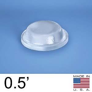 Pack of 50 Cabinet Door Bumpers - 1/2” Diameter Clear Adhesive Pads for Drawers, Glass Tops, Cutting Boards, Picture Frames, Small Furniture