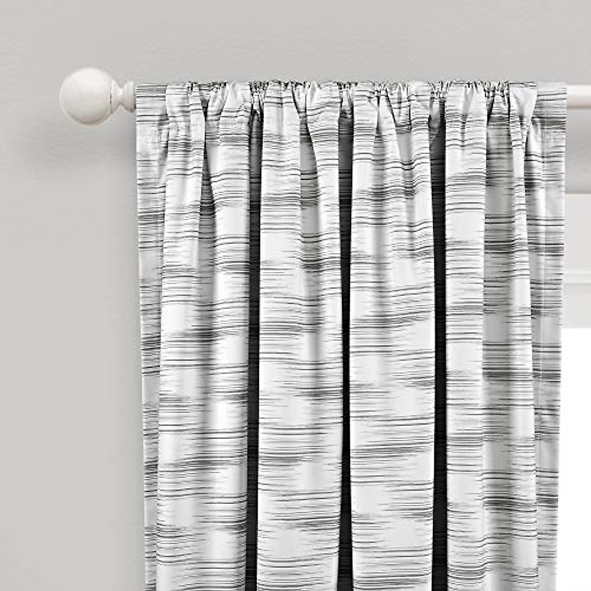 Lush Decor Baby Jungle Adventure Geo Blackout Window Curtain Single Panel, Gray