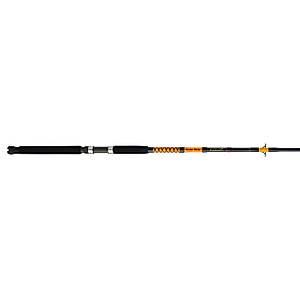 Ugly Stik Bigwater Spinning Fishing Rod, Black/Red/Yellow