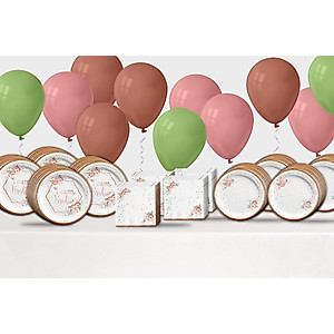 Team Bride Floral Bridal Shower Party Supplies Set Plates and Napkins Kit for 24