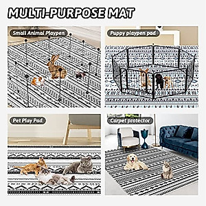 BNOSDM 78.7 in Rabbit Cage Liners Washable Reusable Bunny Bedding Pets Dog Whelping Pads with Anti Slip Bottom Pad Rug for Dogs Punnies Chinchillas Cats Guinea Pigs Ferrets