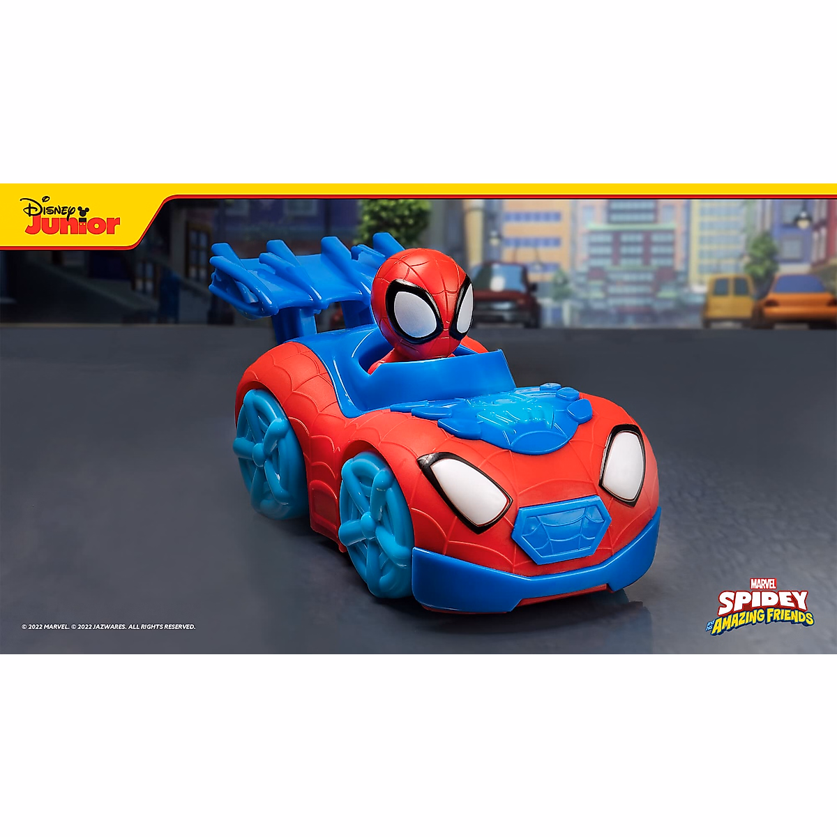 Marvel Spidey and HIS Amazing Friends Flash ‘N’ Dash Web Crawler - Motorized Web Crawler Vehicle with Lights and Sounds - Toys Featuring Your Friendly Neighborhood Spideys