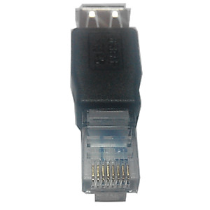 SinLoon(2-Pack AF-RJ45 USB to USB Female to AF-8P8C Connector Crystal USB,USB Transfer Network Plug