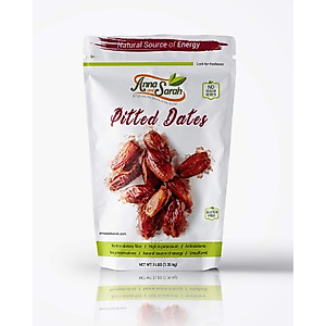 Anna and Sarah Pitted California Deglet Noor Dates in Resealable Bag, 3 lbs (1 Pack)