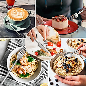 20-Piece Elegant Silverware Cutlery Set, Stainless Steel Utensils Service for 4, Mirror Polished and Dishwasher Safe