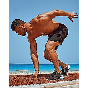 Lempue 2 Pack Workout Gym Shorts for Men 5 Inch Lightweight Running Shorts Quick Dry Sports Athletic Shorts with Pockets