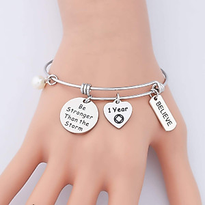 LQRI NA Jewelry Sobriety Recovery Gift Sobriety Gift 1 Years 5 Years 10 Years Addiction Recovery Bracelet(NA 1)