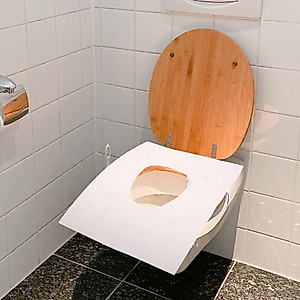 GLEAVI Disposable Toilet Seats Covers: 50pcs Portable Thick WC Pad Toilet Mat for Baby Pregnant Mom Kids Potty Training Airplane Road Trips Camping Public Restrooms Pink