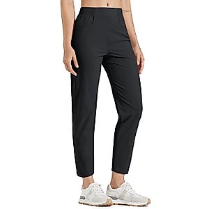 Libin Women’s Golf Pants Quick Dry Hiking Pants Lightweight Work Ankle Dress Pants for Women Business Casual Travel, Black L