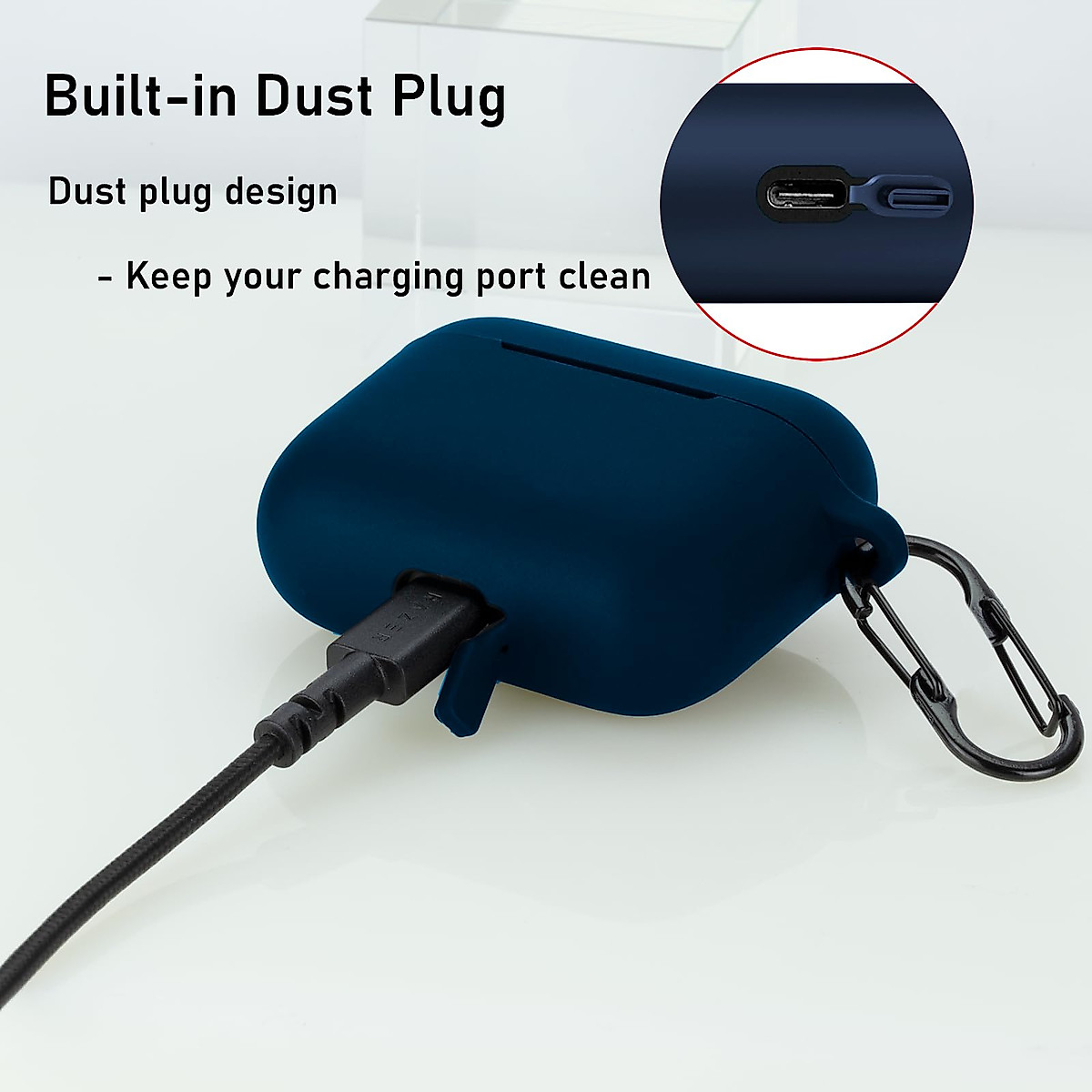 LEFXMOPHY Case Cover Replacement for Razer Hammerhead True Wireless Pro Gaming Earbuds, Silicone Protective Skin (Black)