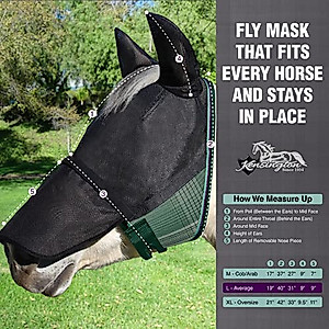 Kensington UViator CatchMask w/Ears & Removable Nose & Forelock Opening, Large, Imperial Jade