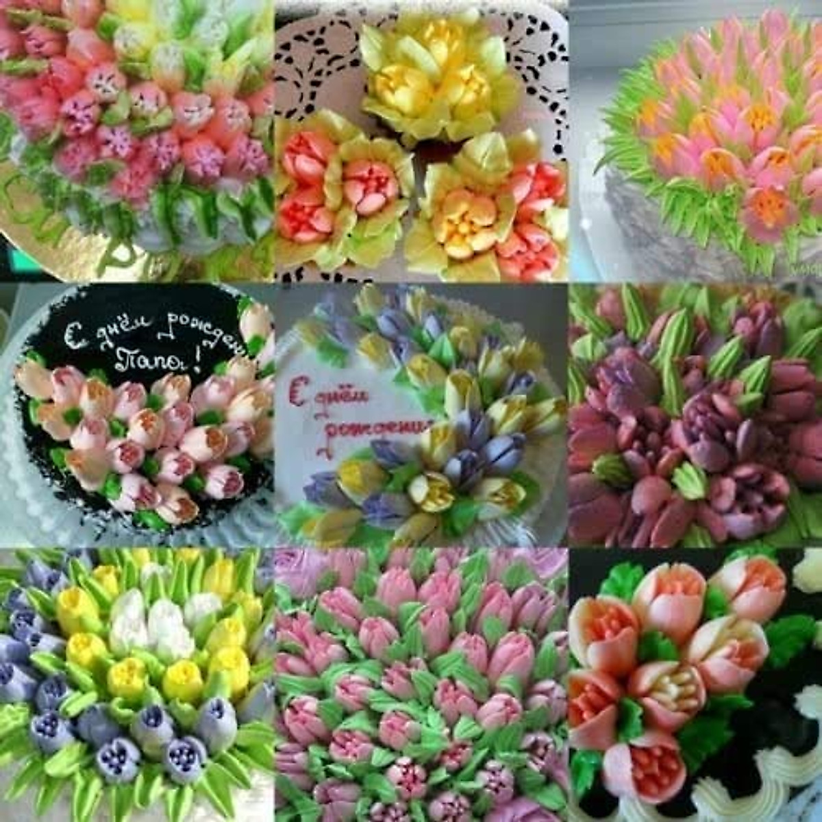 Leaf Piping Tips, Hsxxf 5PCS Russian Piping Tips Stainless Steel Piping Tips Piping Nozzles Cake Piping Icing Nozzles Cake Decorating Tips Set for DIY Baking Tools (5PCS Leaf), Sliver