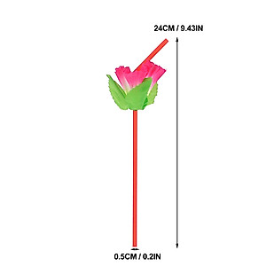 NOLITOY 300 Pcs Fruit Straws Disposable Drinking Straws Disposable Straws Fluorescent Straws Garnishing Straws Cocktail Straws Pearl Decor Cocktail Sip Stirrers Disposable Juice Straws