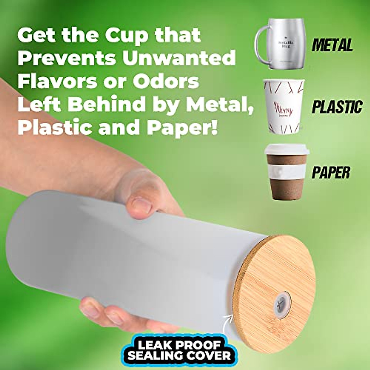 MHM Sublimation Glass Blank Tumbler Skinny Frosted 20oz and 25oz with Bamboo Lid and Straw (Sky Blue, 20oz)