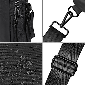 COZYOFFI Sling Bag for Women Men Small Waterproof Crossbody Chest Bag (Brown)